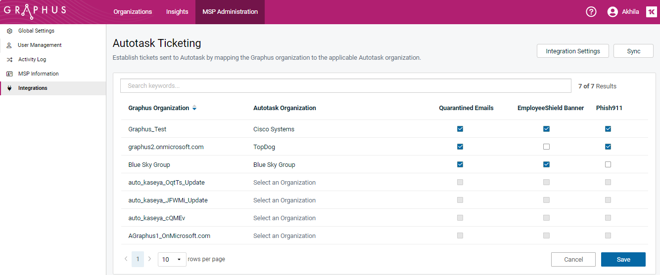 Autotask Ticketing Integration