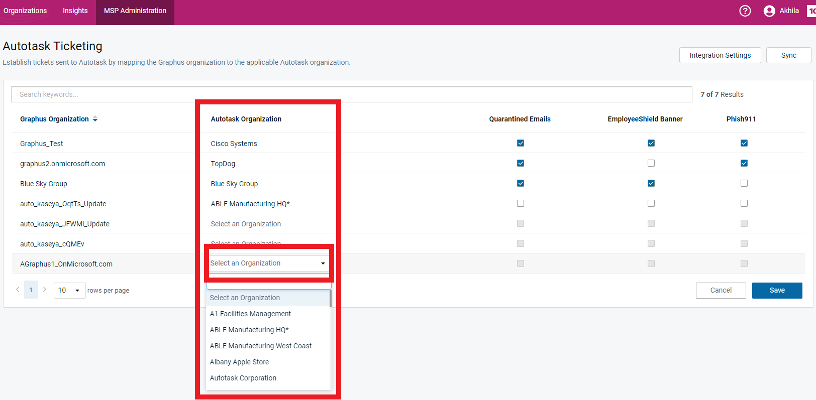 Autotask Ticketing Integration