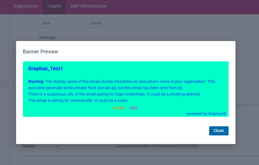 Setting up the EmployeeShield® banner