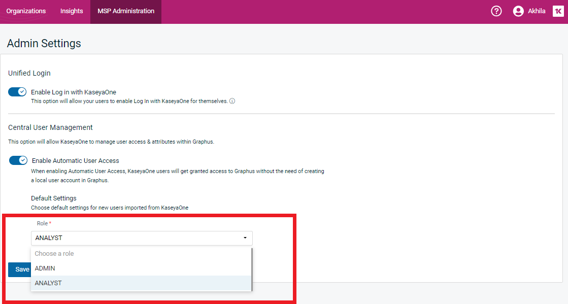 Setting up Automatic User Access with KaseyaOne for Graphus